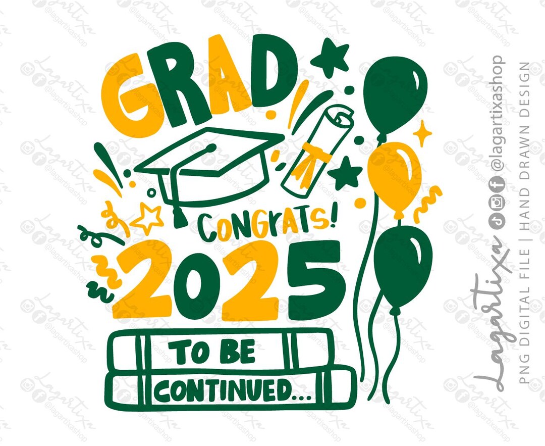 Graduation Green Yellow Class of 2025 Digital Design Backdrop 300 Dpi ...