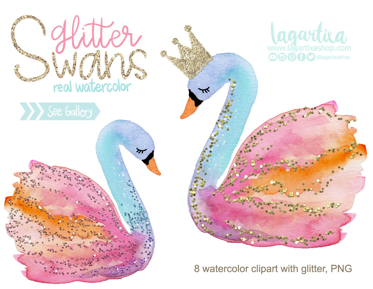 Craft Supplies & Tools Scrapbooking Paper, Party & Kids Swan Watercolor ...