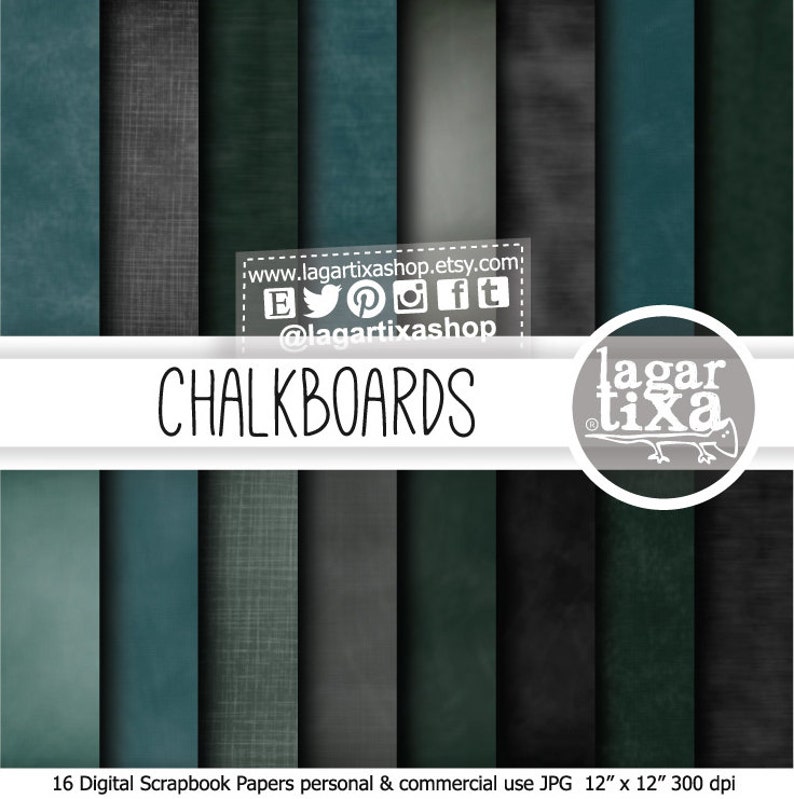 Chalkboard Digital Paper for Overlays Schoolboard Papers | Etsy