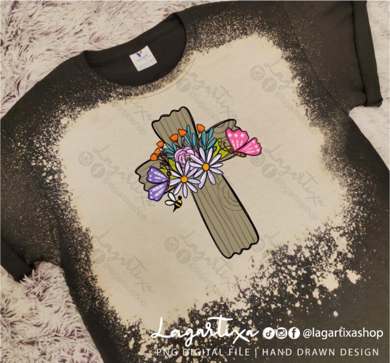 Spring Floral Cross Butterflies Bees PNG Wood Cross, Clipart, Hand ...