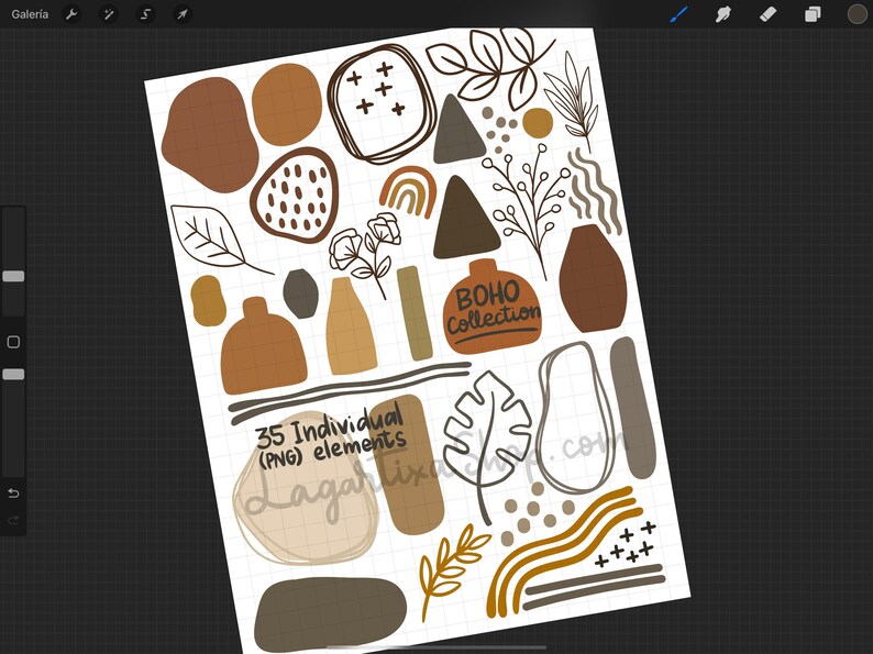 Boho Abstract Elements Earth Organic Ceramic Pots Vases Colors - Etsy