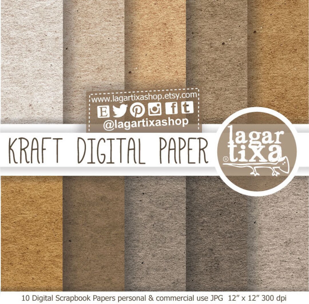 Rustic Pattern Boho Recycled Craft Old Paper Digital Paper Background ...