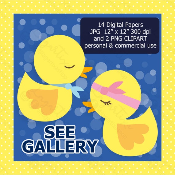 Rubber Duck Baby Shower Clipart