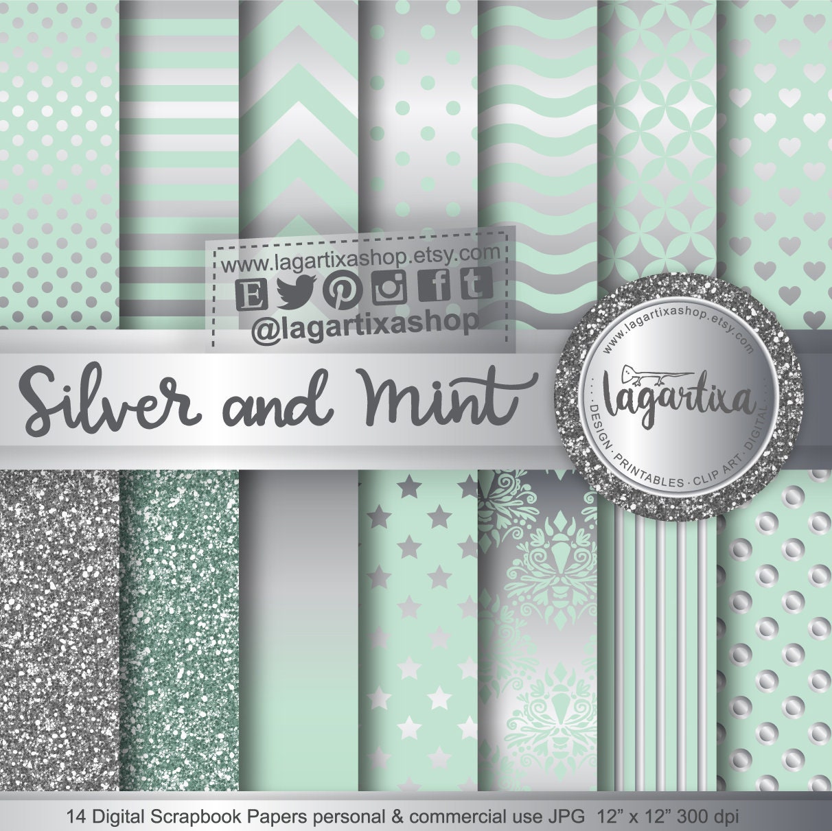 Silver Dots Background