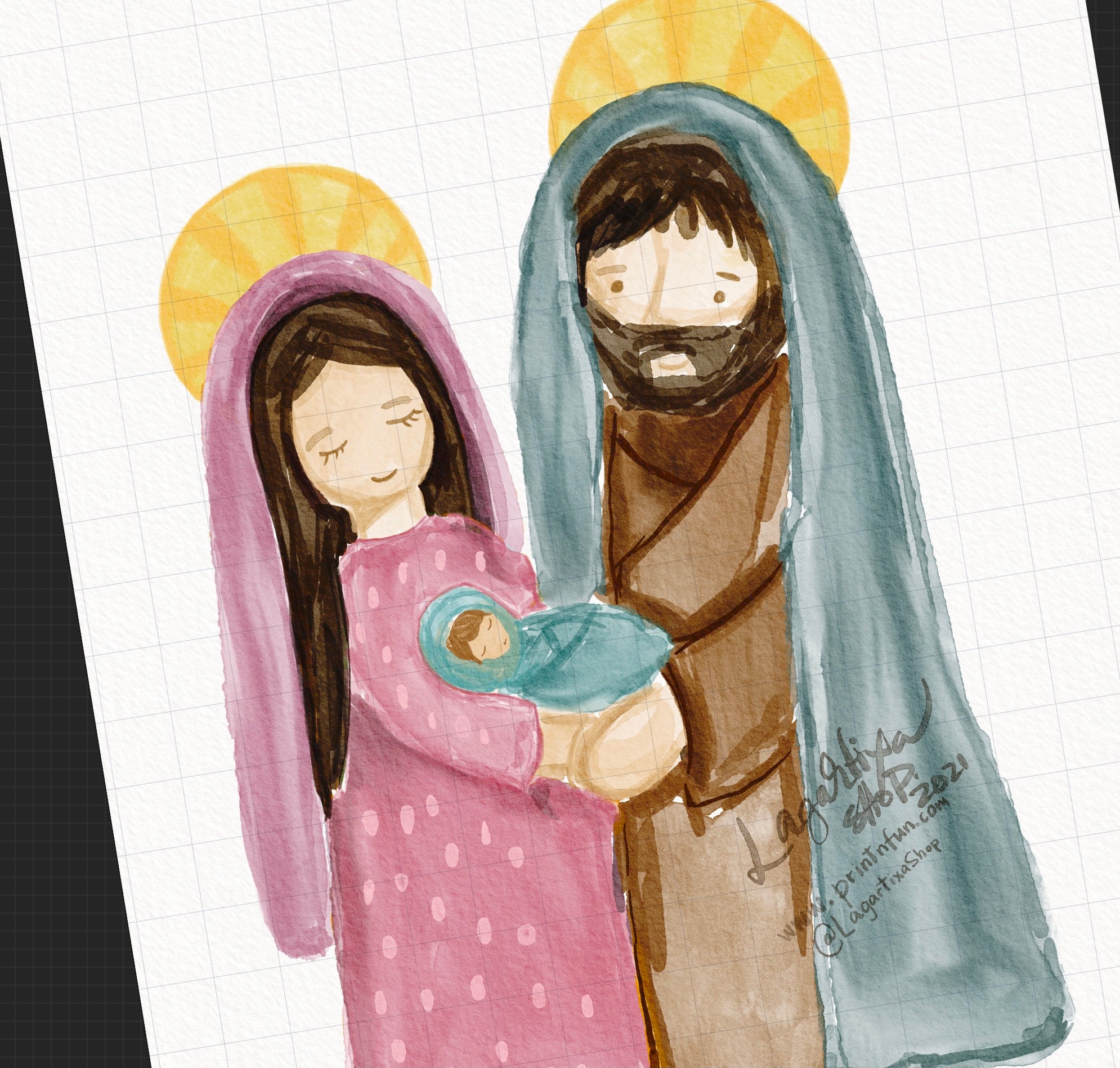 Holy Family Christmas Clip Art