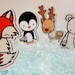 Winter Christmas Cute Animal Red and White Fox, Polar Bear, Owl ...