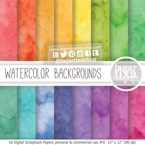 Purple Watercolor Digital Paper Purple Watercolor Paper Pink - Etsy