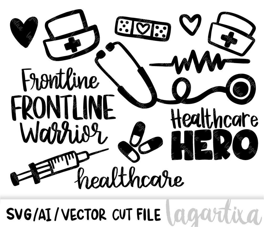Frontline Warrior Healthcare, Laser or Vinyl Cut Files SVG Vector ...