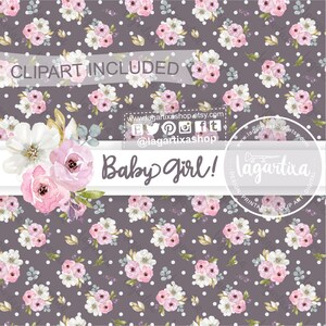 Floral Patterns Shabby Chic Watercolor, White Doilies With Flowers ...