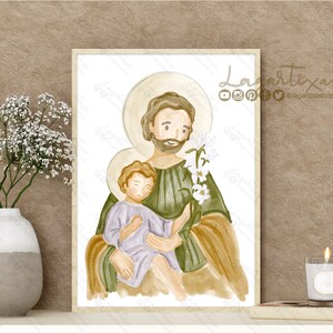 Saint Joseph Father of Jesus Watercolor Png Clipart First Communion ...