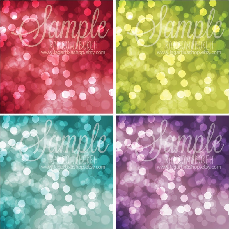 Bokeh Digital Paper Rainbow Patterns Pink Gold Peach Yellow Patterns ...
