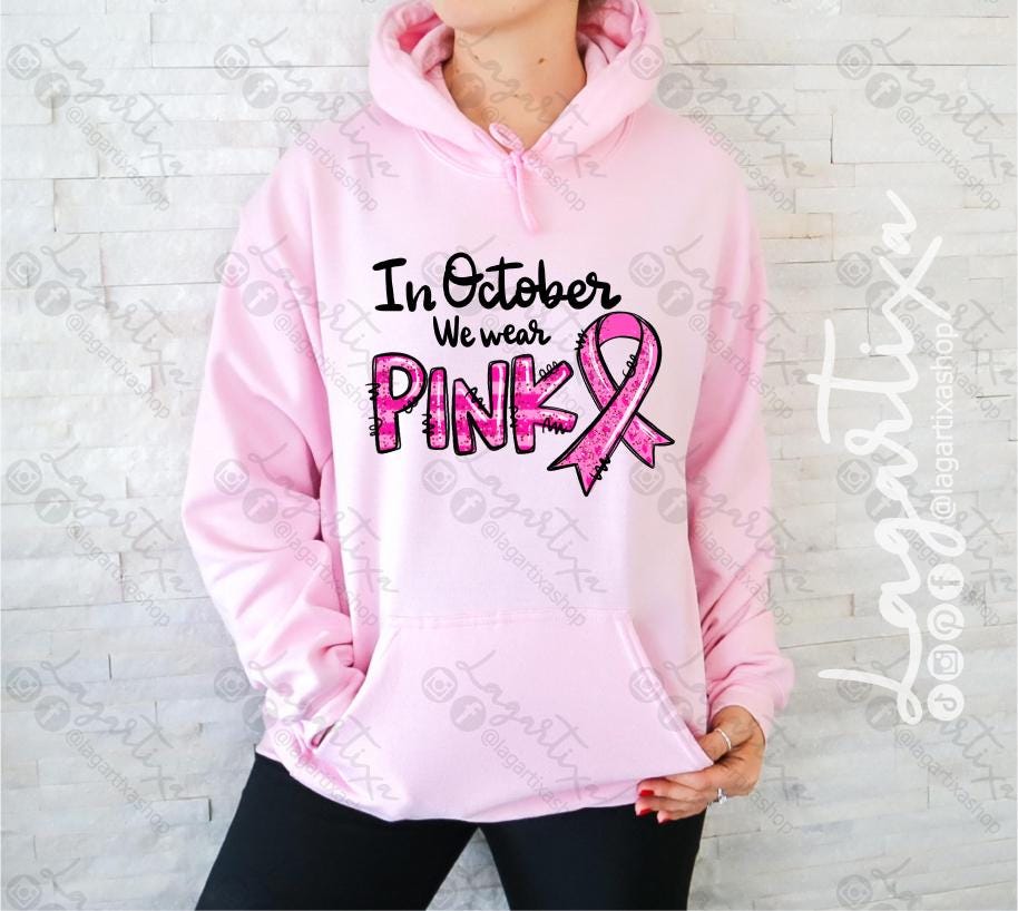 October is PINK Breast Cancer Awareness Design | Digital File PNG | We ...