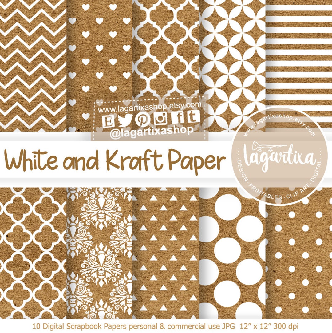 Kraft Digital Paper Background Beige Earth Colors Neautrals Basics ...