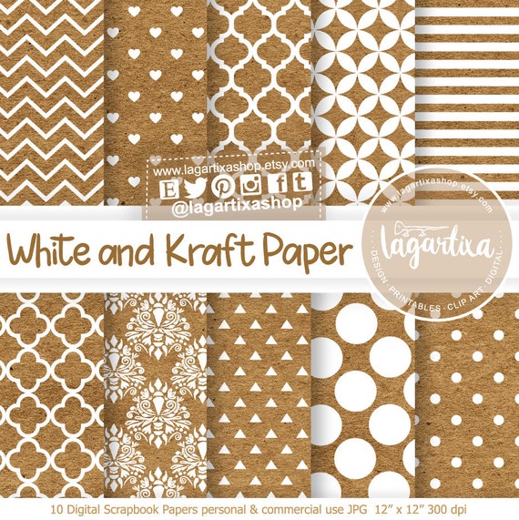 Kraft Digital Paper Background Beige Earth Colors Neautrals | Etsy