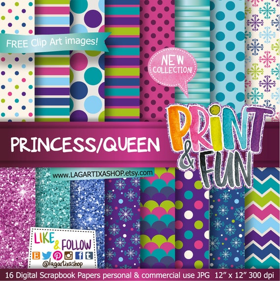 Winter Digital Paper Glitter Snow Cold Colors Turquoise - Etsy