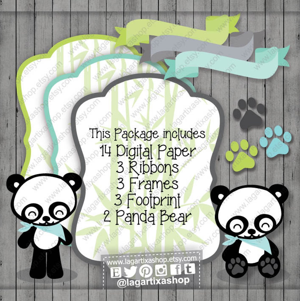 Panda Boy Bear Digital Paper Patterns Clipart Images - Etsy