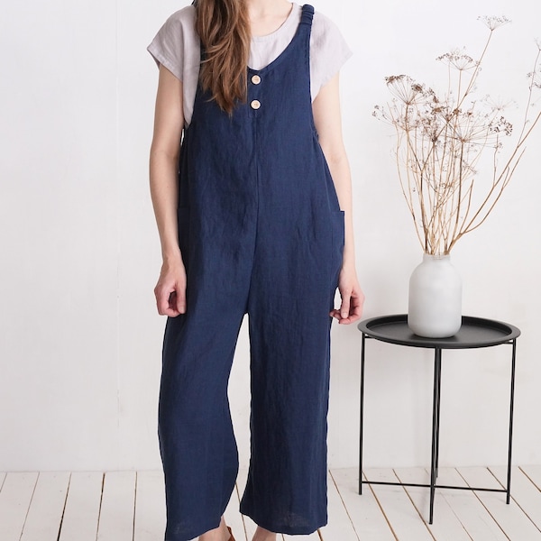 Linen Overalls - Etsy