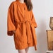 Linen Kimono Robe. Short Linen Robe. Soft Linen Lounge Wear. Washed ...