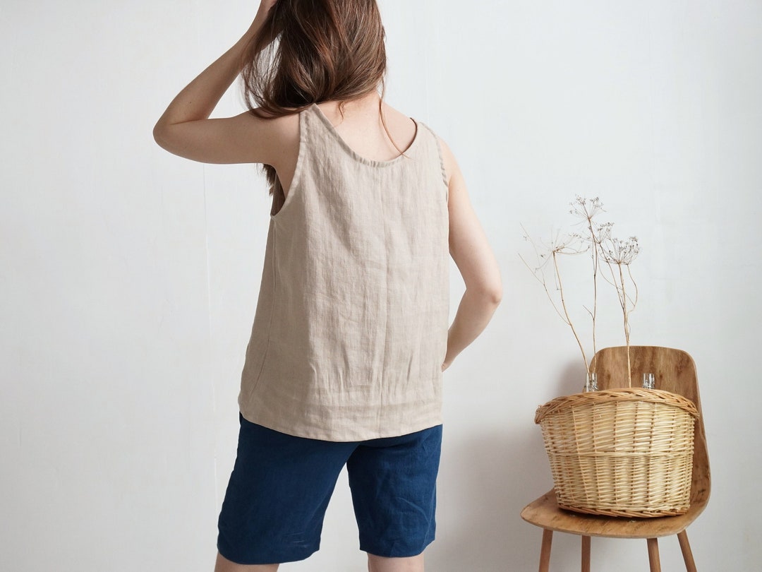 Linen Tank Top. Linen Tops for Women. Sleeveless Linen Top. Ladies ...