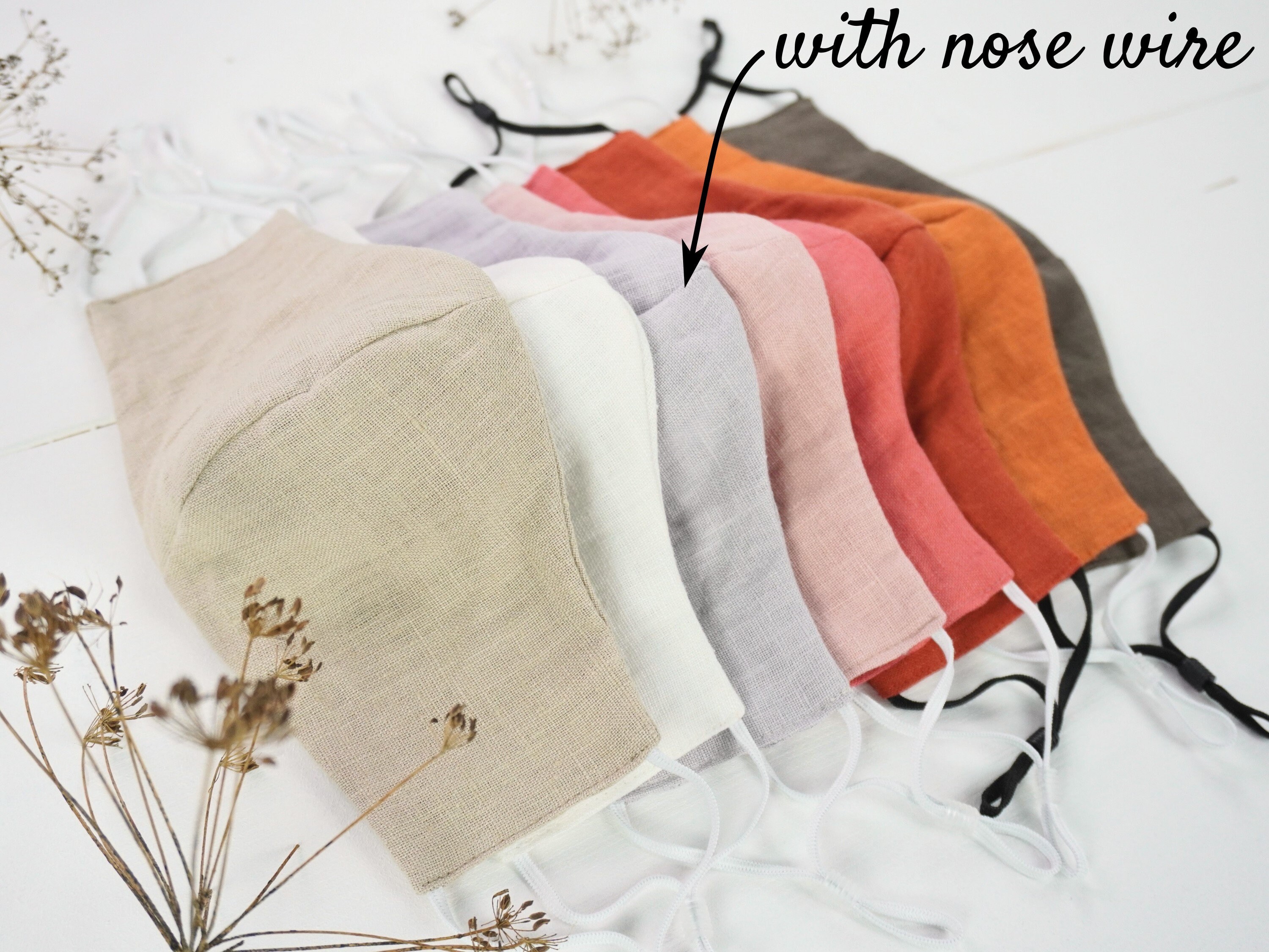 Linen face mask set. Face mask. Fabric face mask. Reusable | Etsy