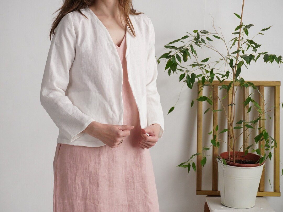 Linen Short Jacket. Linen Women's Jacket. Soft Linen - Etsy