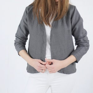 Linen Short Jacket. Linen Women's Jacket. Soft Linen Kimono Jacket ...