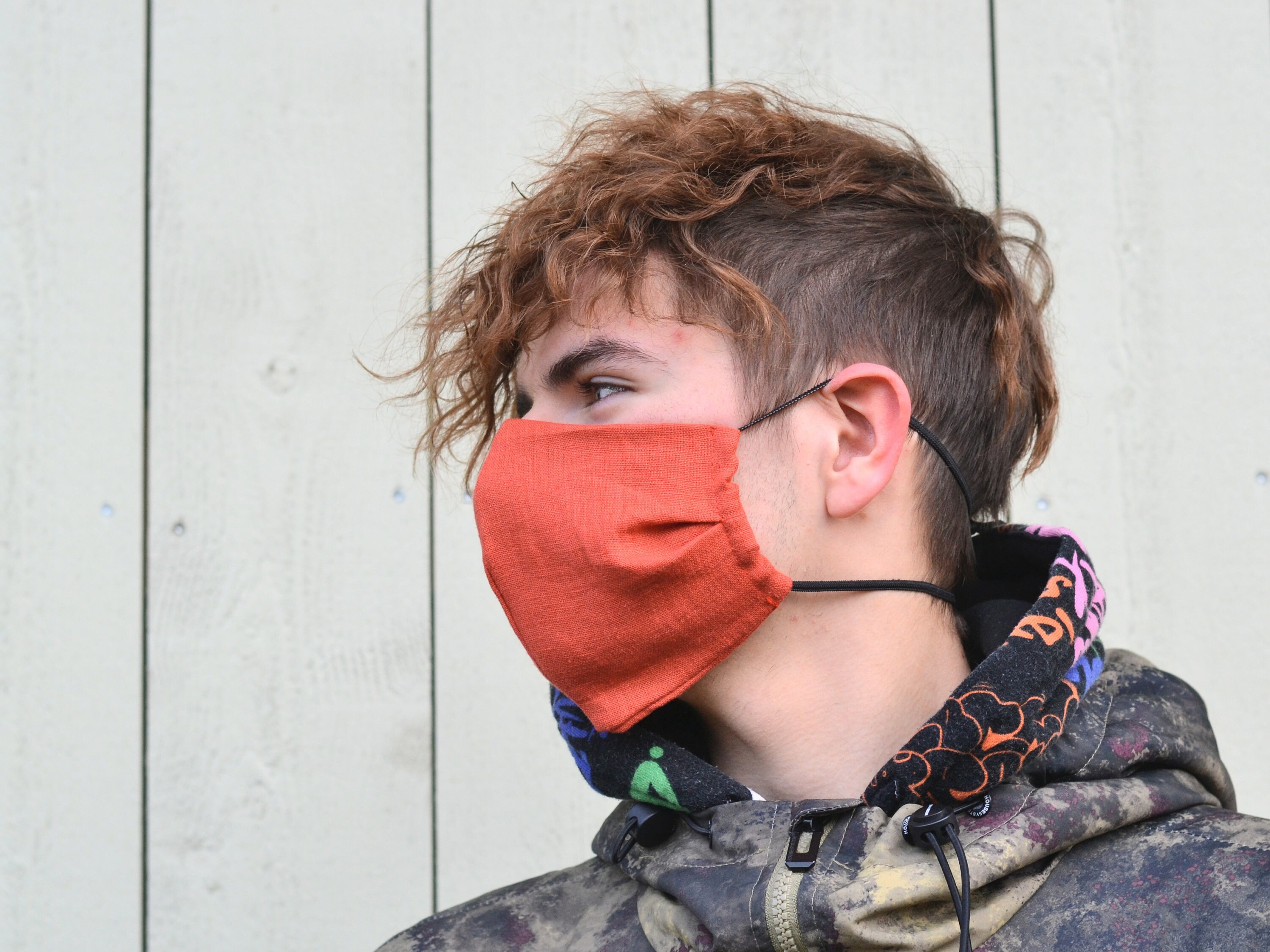 Linen mask set. Adjustable around the head elastic. Mask set | Etsy