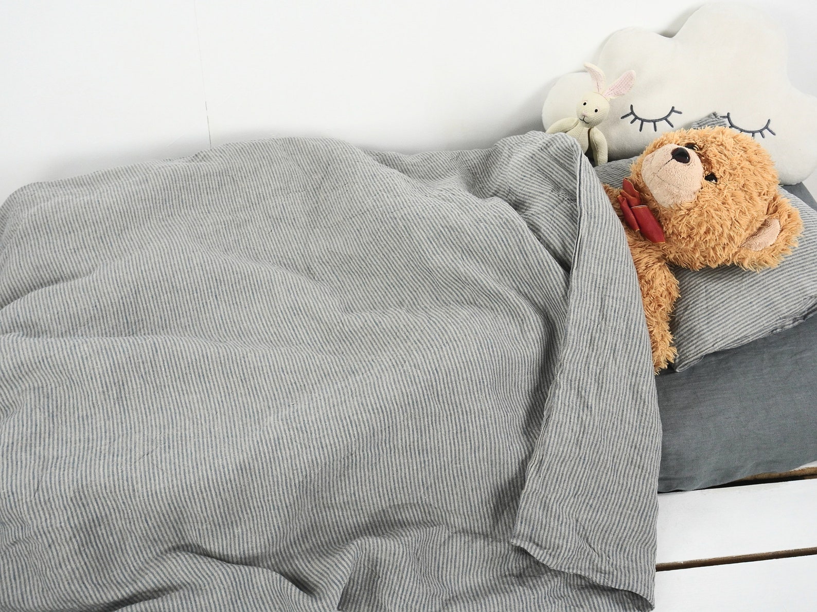 3 pcs Baby and Toddler linen bedding. Baby crib bedding. Cot | Etsy