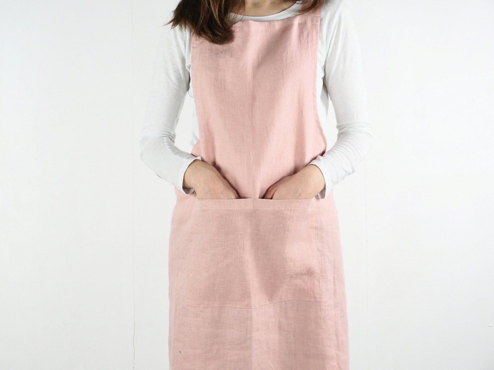 Pinafore Linen Apron. Linen Apron. Pinafore Soft Linen Apron. | Etsy