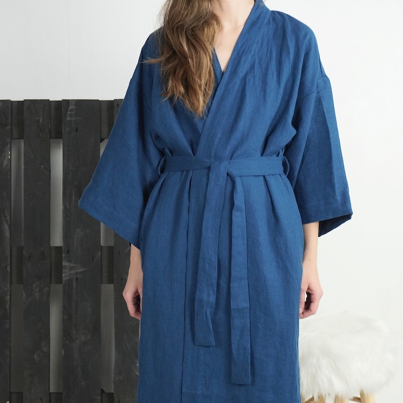 Linen Robe - Etsy