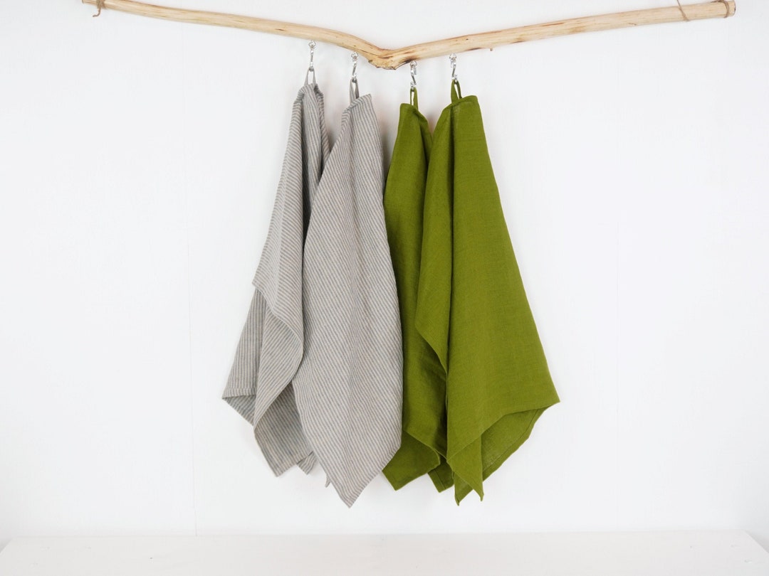 Linen Tea Towel. Linen Kitchen Towel Set of 2 4 6 8 10. Linen Hand ...