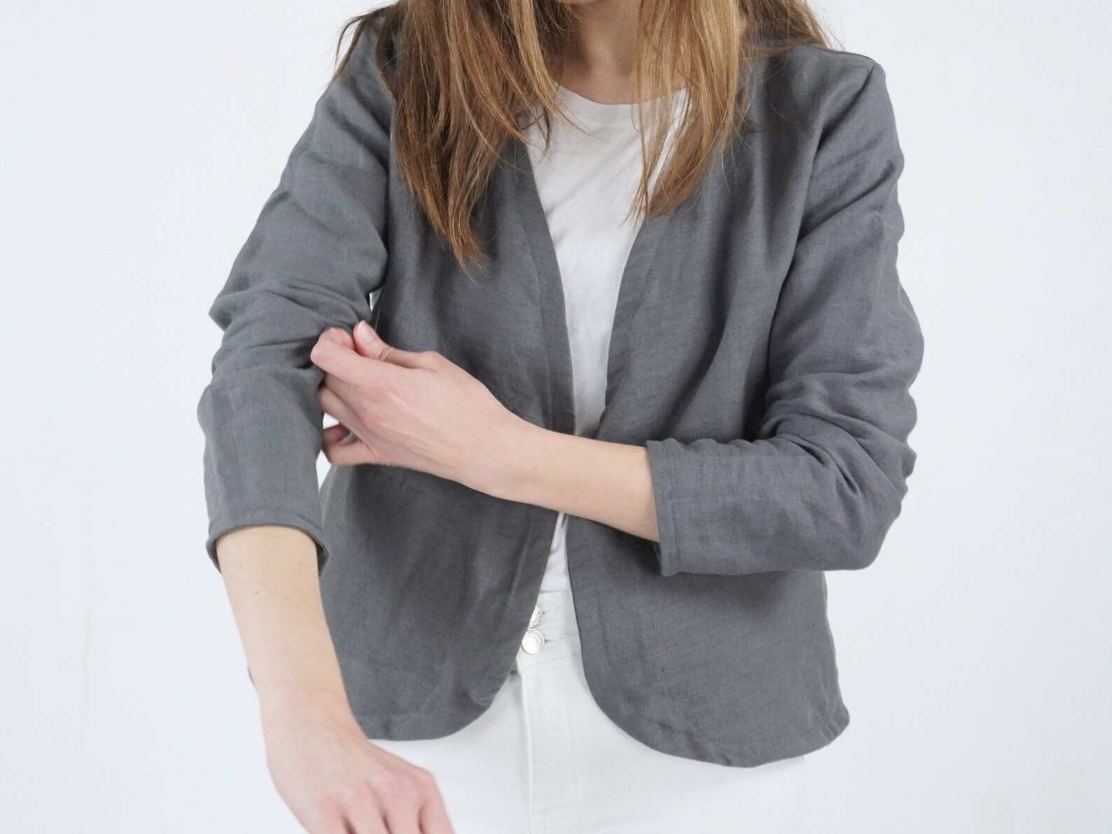 Linen Short Jacket. Linen Women's Jacket. Soft Linen Kimono Jacket ...