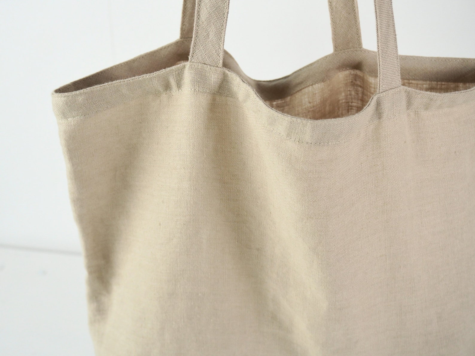 Linen Tote Bag. Natural Linen Bag. Linen Shoulder Bag. Natural - Etsy