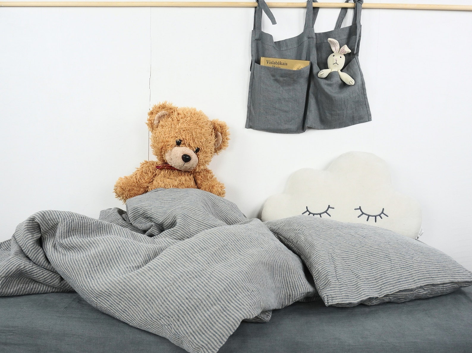 3 pcs Baby and Toddler linen bedding. Baby crib bedding. Cot | Etsy