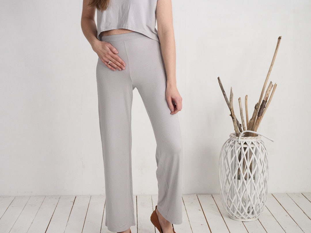 Handmade Bamboo Wide Pants. Women's Bamboo Pants. Wide Flowy Bamboo ...