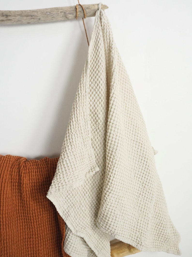 Linen Waffle Rustic Towels. Linen Waffle Towel. Bath Sheet. Hand, Face ...