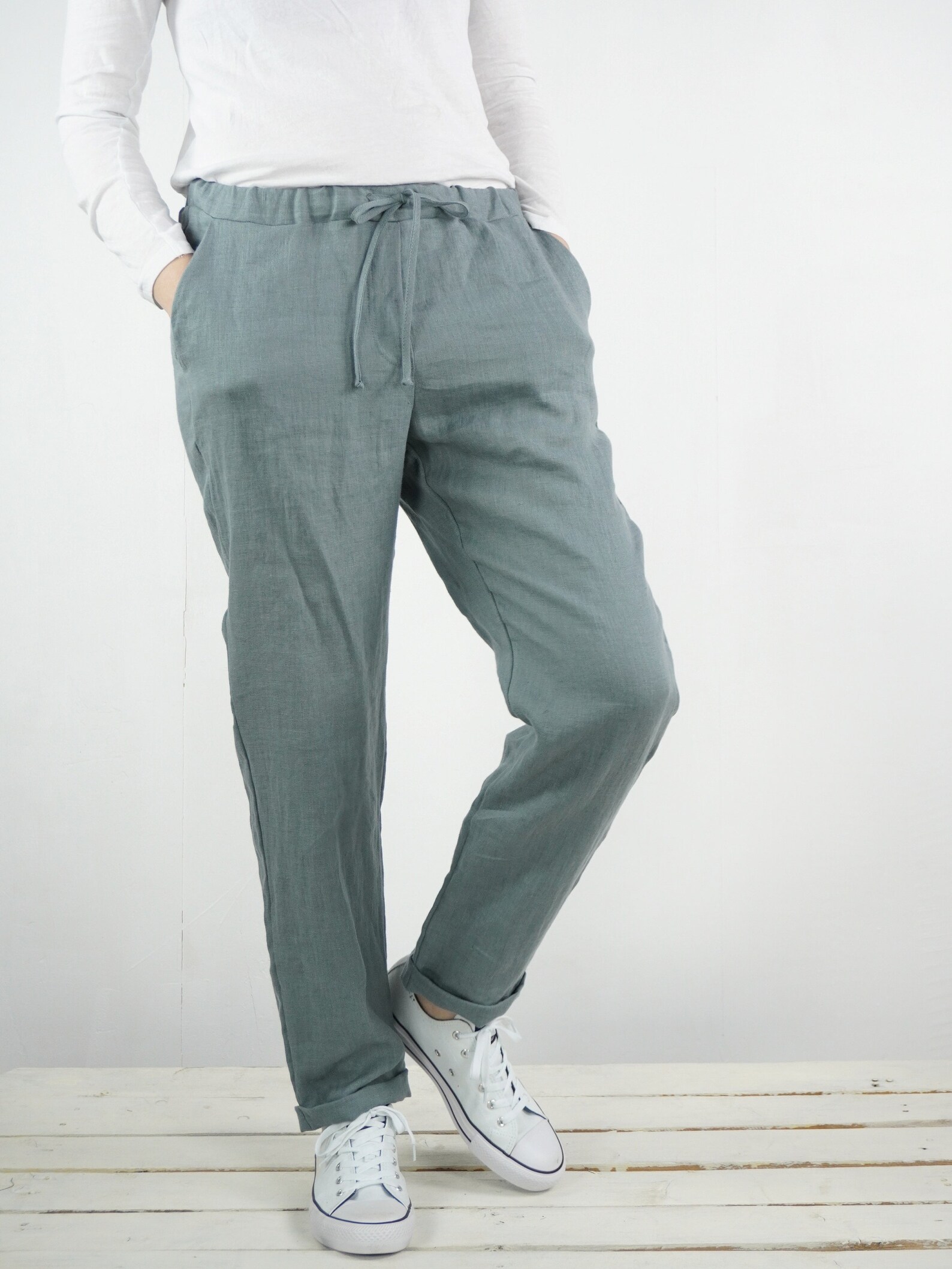 Washed Linen Pants. Linen Trousers. Linen Pants for Women. - Etsy