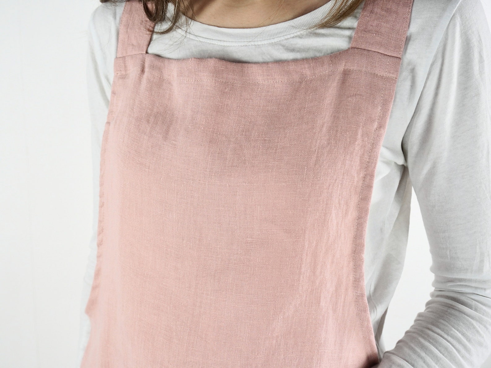 Pinafore Linen Apron. Linen Apron. Pinafore Soft Linen Apron. | Etsy