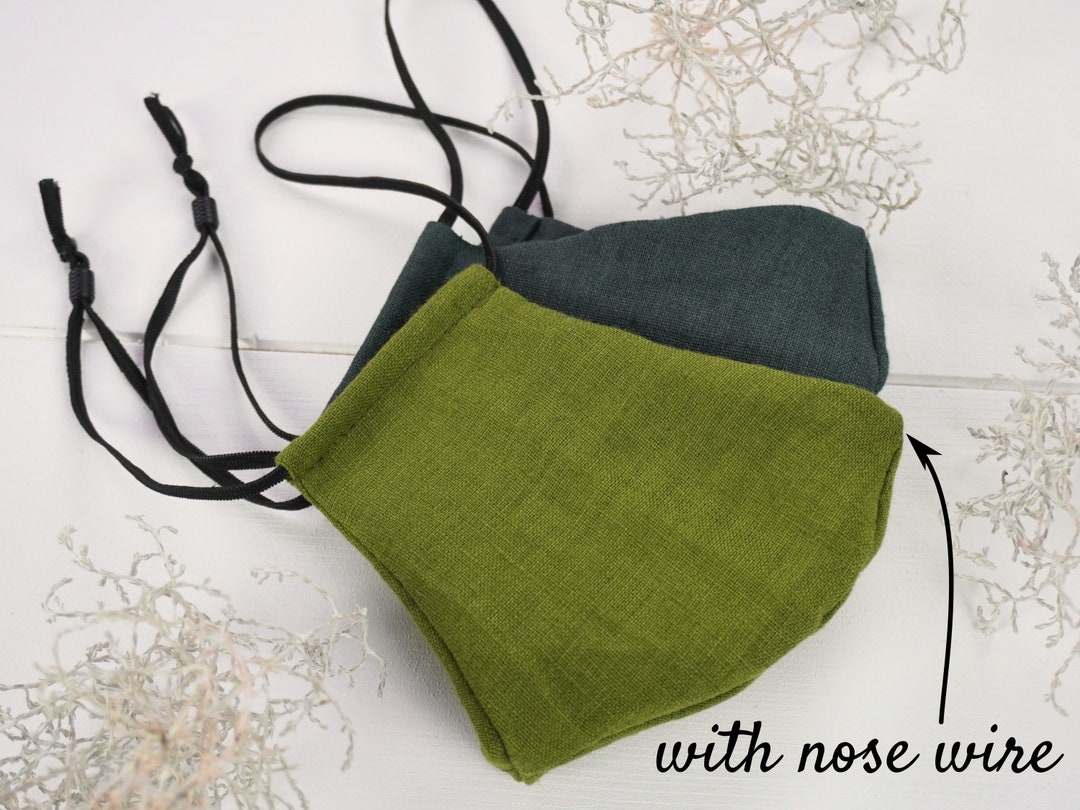 Linen Face Mask Set. Face Masks. Fabric Face Masks. Reusable Face Mask ...