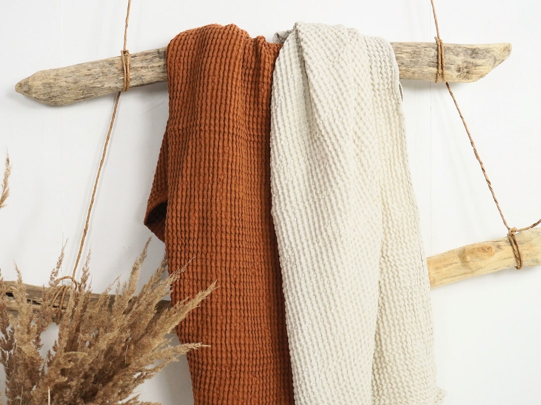 Linen Waffle Rustic Towels. Linen Waffle Towel. Bath Sheet. Hand, Face ...