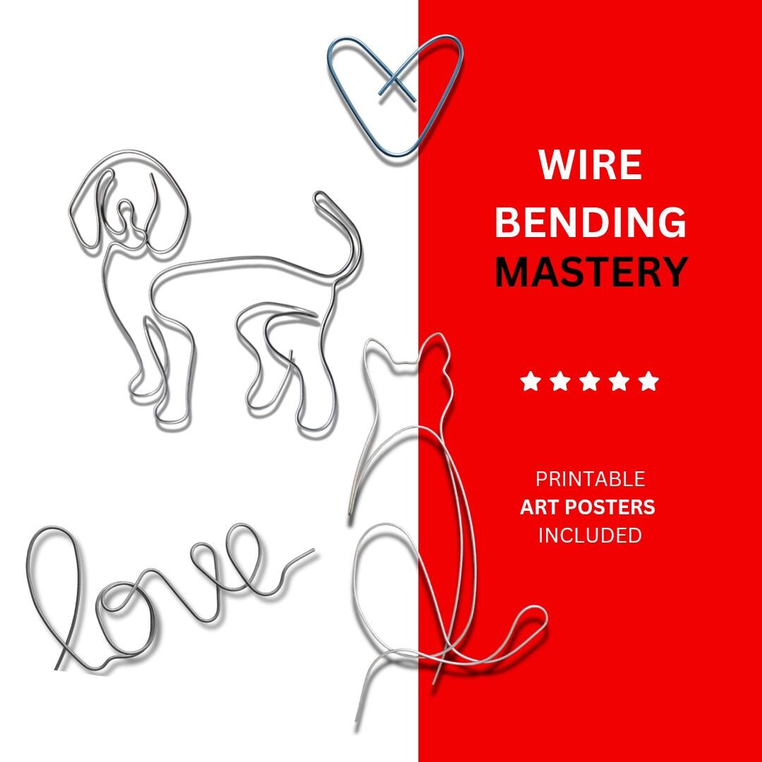 Learn Your Own Wire Bending Mastery, Create Love, Heart, Cat and Beagle ...
