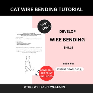 Cat Wire Craft Tutorial Only Digital Download DIY Easy Wire - Etsy