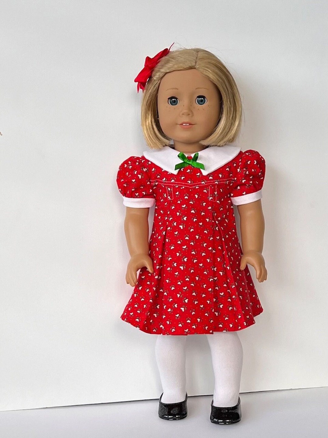 18 Doll Red Dress With White Collar - Etsy
