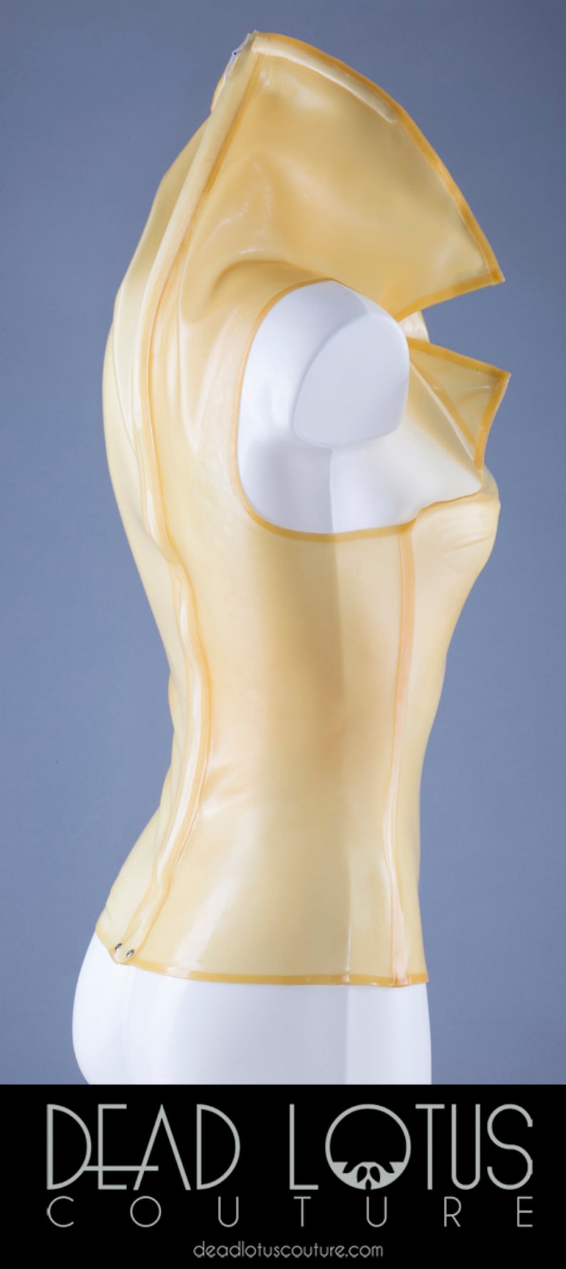 CIDIUM Top Translucent Natural Latex Top With 3d Collar Effect - Etsy