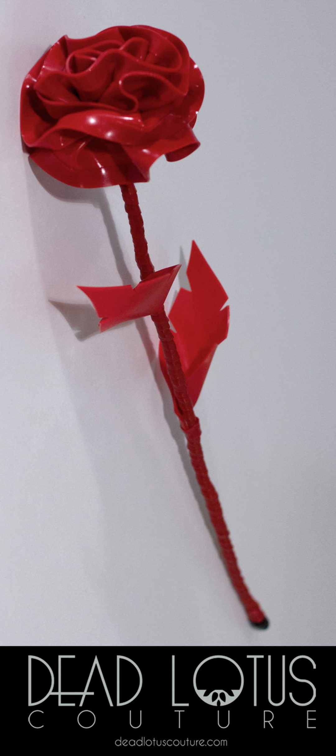 Rose Flower With Stalk – Red - Etsy