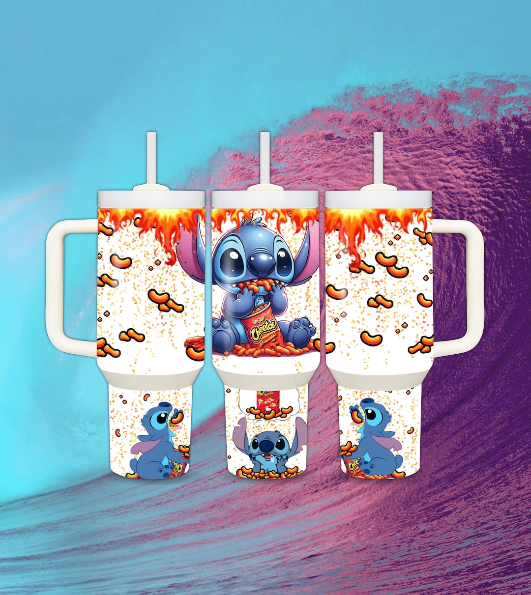 Hot Cheetos Blue Alien 40oz Tumbler, Flaming Hot Blue Alien, Cartoon ...