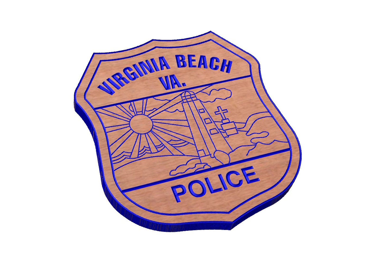 Virginia Beach Police Shoulder Patch SVG | Etsy