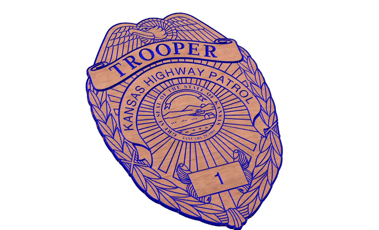 Kansas Highway Patrol Badge SVG | Etsy