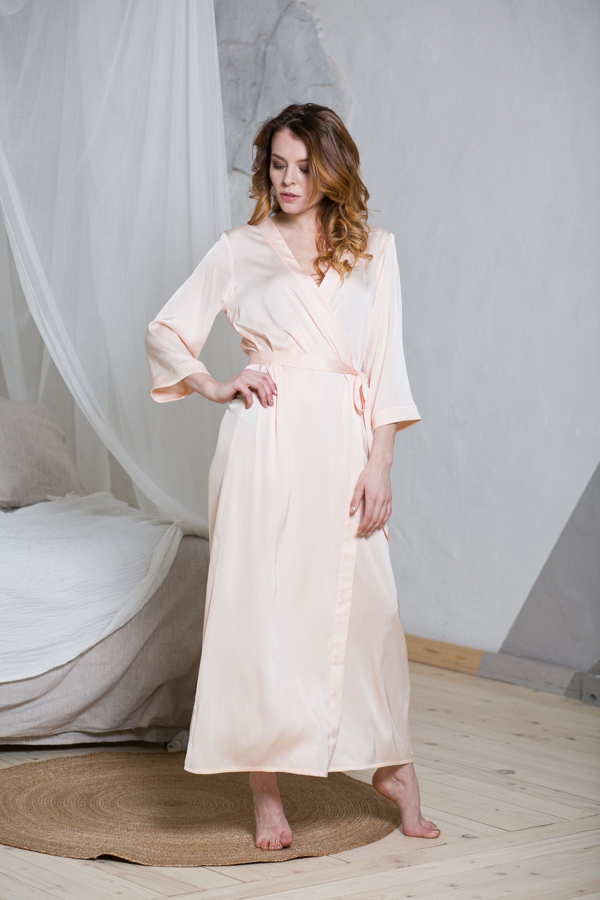 Long Bridal Robe Long Bridesmaid Robe Long Wedding Robe | Etsy