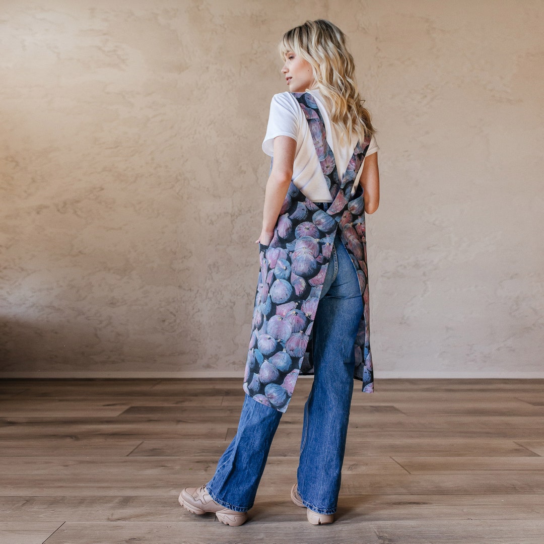 Women's Pinafore Apron - Cross Back Apron - Cotton Pinafore - Japanese ...